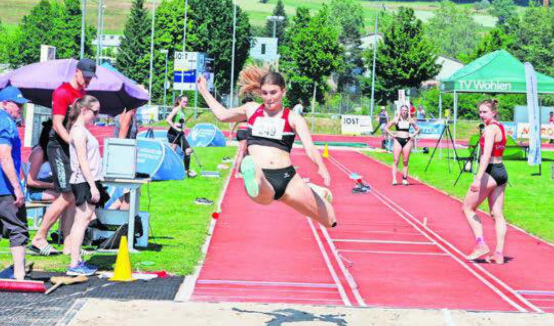 Marilin Leuthard hat letztes Jahr den Sieg im Weitsprung geholt ...
