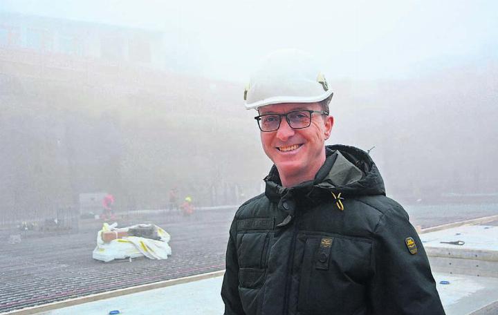 Eindrücklich tiefe Baugrube